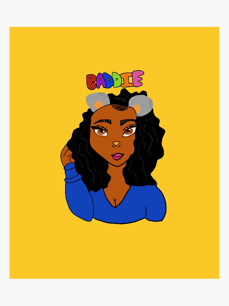 "baddie drawing" Sticker for Sale by My-O-My | Redbubble