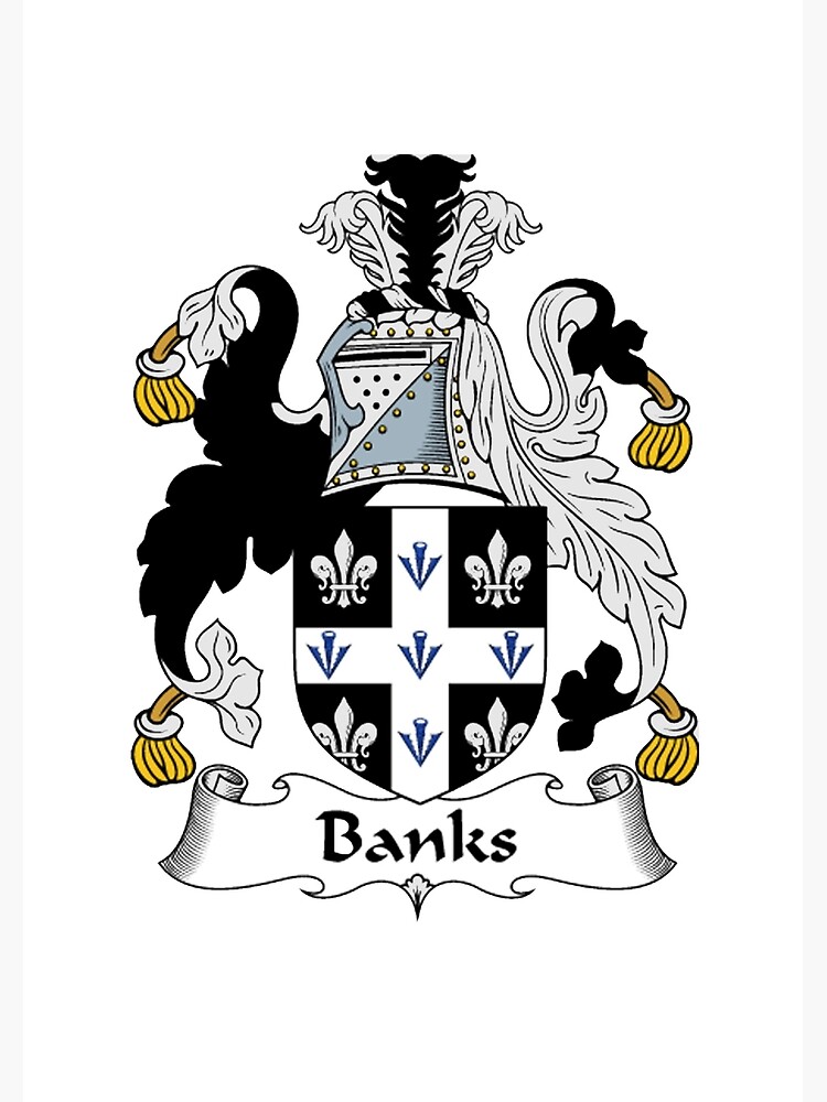 "Banks Coat of Arms / Banks Family Crest" Spiral Notebook for Sale by ...