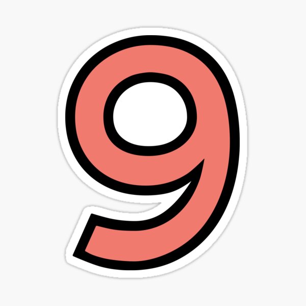 "Funky Number 9 (Nine)" Sticker by Thespot | Redbubble