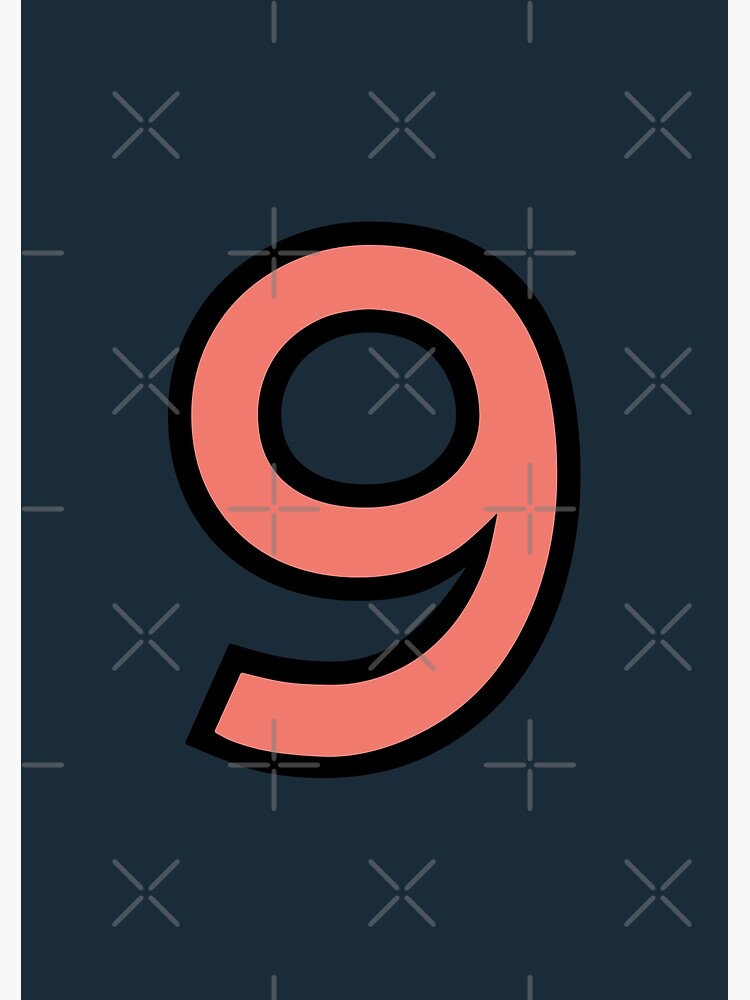 "Funky Number 9 (Nine)" Poster for Sale by Thespot | Redbubble
