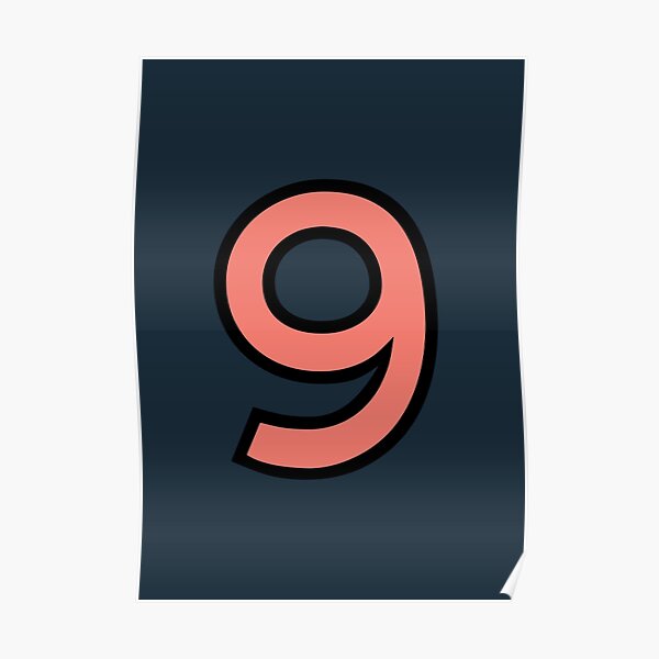 "Funky Number 9 (Nine)" Poster for Sale by Thespot | Redbubble