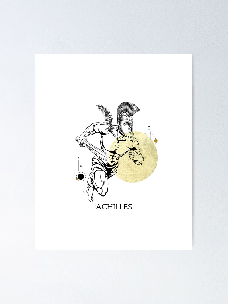 "Achilles print,Greek mythology,Trojan War,Ancient Greece" Poster by ...
