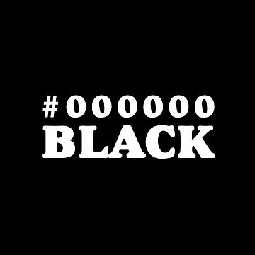 "Black Hex Code Color #000000 (White print) Minimal" Poster for Sale by ...
