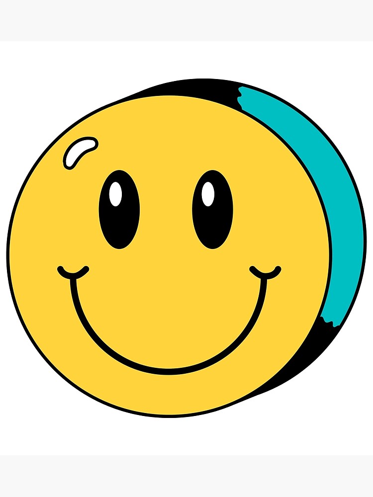 "Retro Smiley Face Design" Poster for Sale by WondrAesthetics | Redbubble