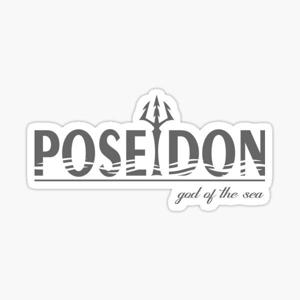 "Poseidon - Ancient Greek God of the Sea" Sticker by ilo27 | Redbubble