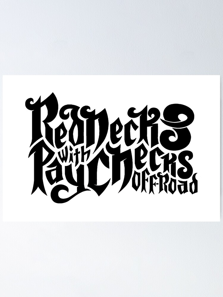 "rednecks logo" Poster for Sale by anthonailey | Redbubble