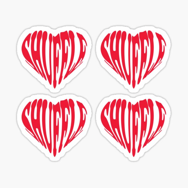 "I Love Shuffle" Sticker for Sale by Nileshperera | Redbubble