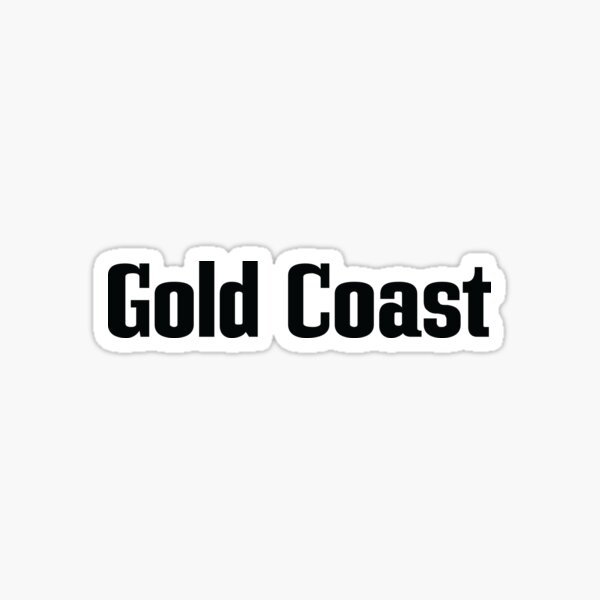 "Gold Coast" Sticker for Sale by ProjectX23 | Redbubble