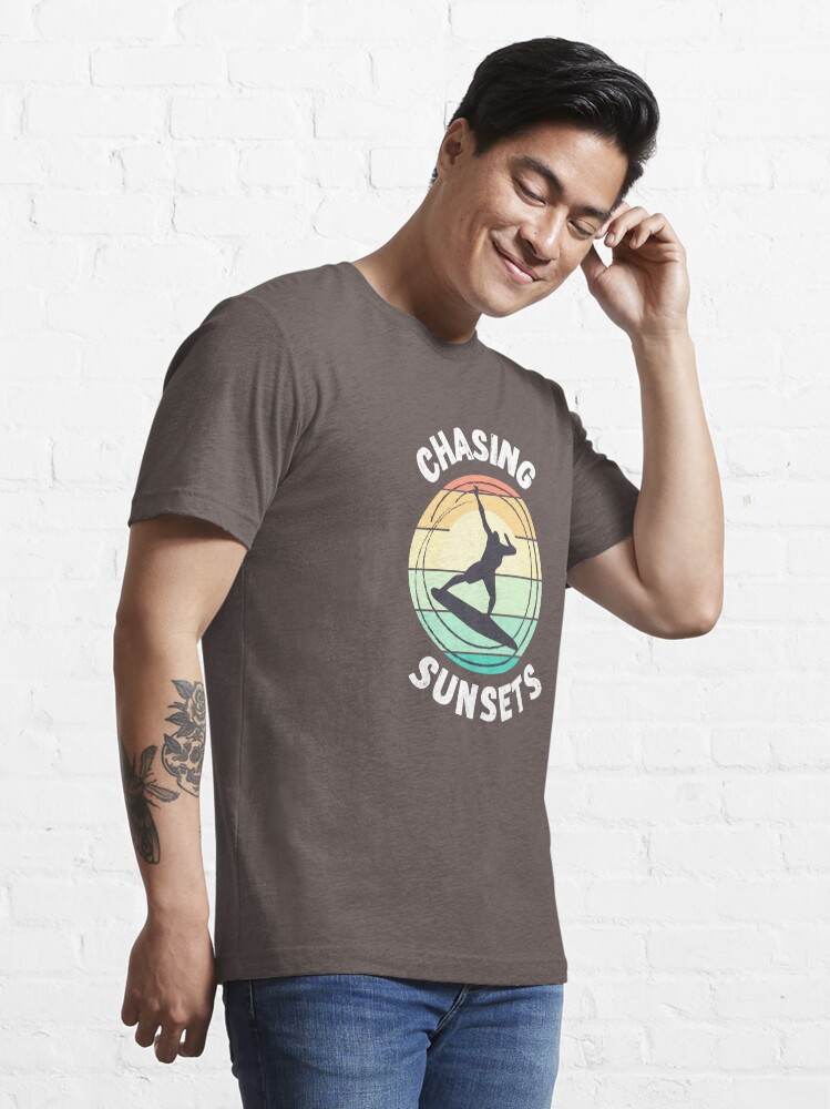 "Chasing Sunsets Snap" T-shirt for Sale by MinimalSketches | Redbubble ...