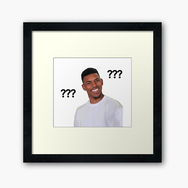 "Question Mark Guy (Meme) - Transparent" Framed Art Print for Sale by ...