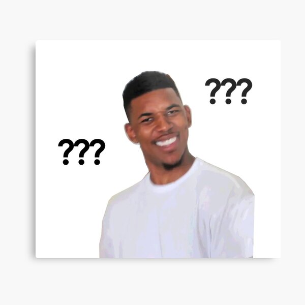 "Question Mark Guy (Meme) - Transparent" Metal Print by MemeCentral ...