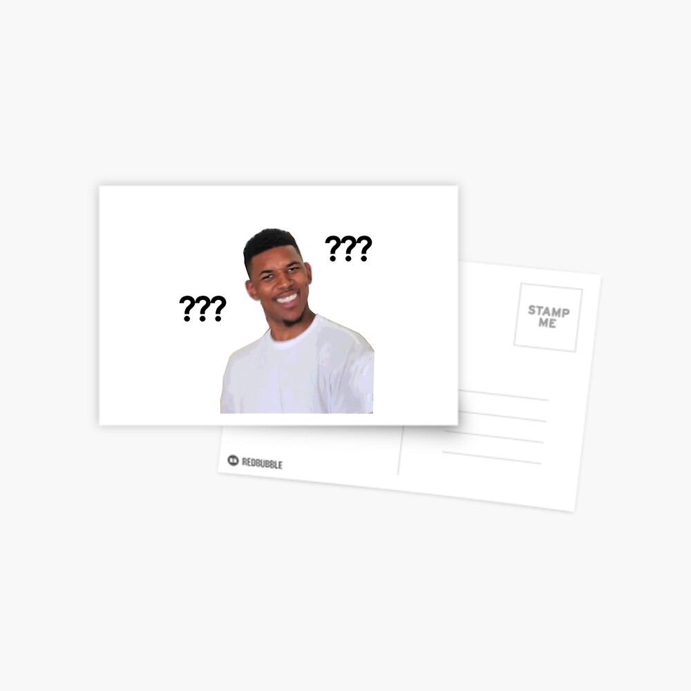 Postal «Question Mark Guy (Meme) - Transparente» de MemeCentral | Redbubble