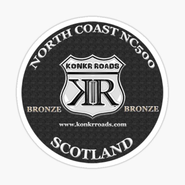 "Konkr Roads NC500 Scotland North Coast 500 TourTag Helmet Decal ...