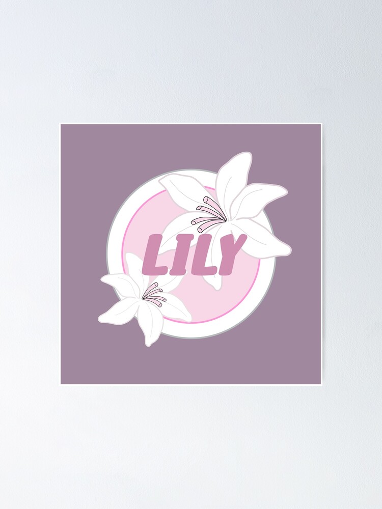 "Lily flower name design" Poster by aestheticchims | Redbubble