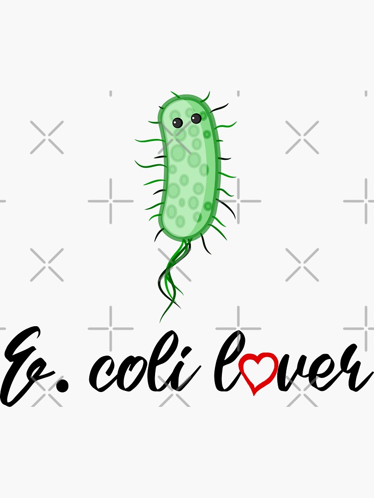 "E. coli lover" Sticker for Sale by TheDoodlingOrc | Redbubble