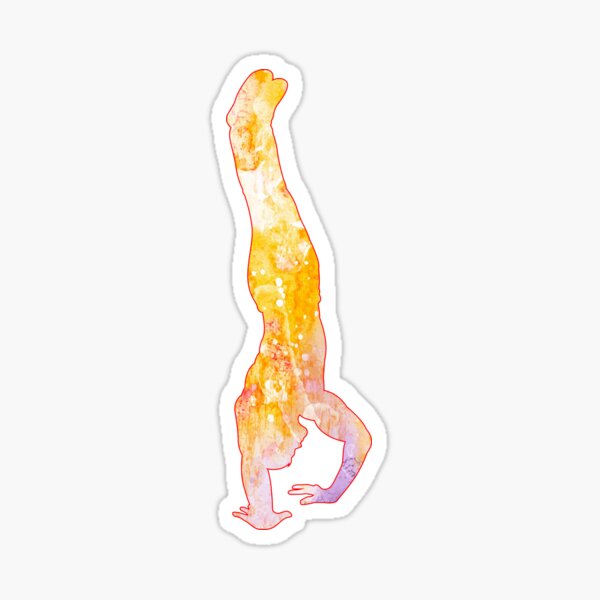 "Handstand in color" Sticker for Sale by abhaforce | Redbubble
