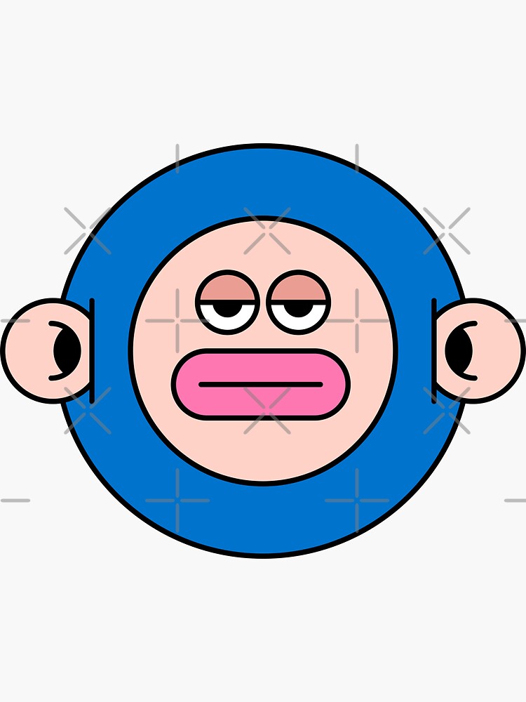 "Duh Monkey Purple Cute Monster Emoji" Sticker for Sale by ...