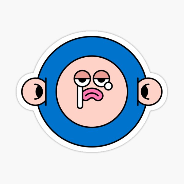 "Crying Sad Monkey Cute Monster Emoji" Sticker for Sale by ...