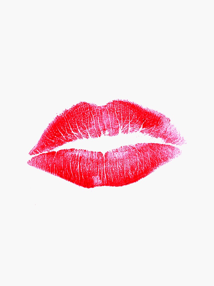 "Lipstick Kiss" Sticker for Sale by Pxrplehead | Redbubble