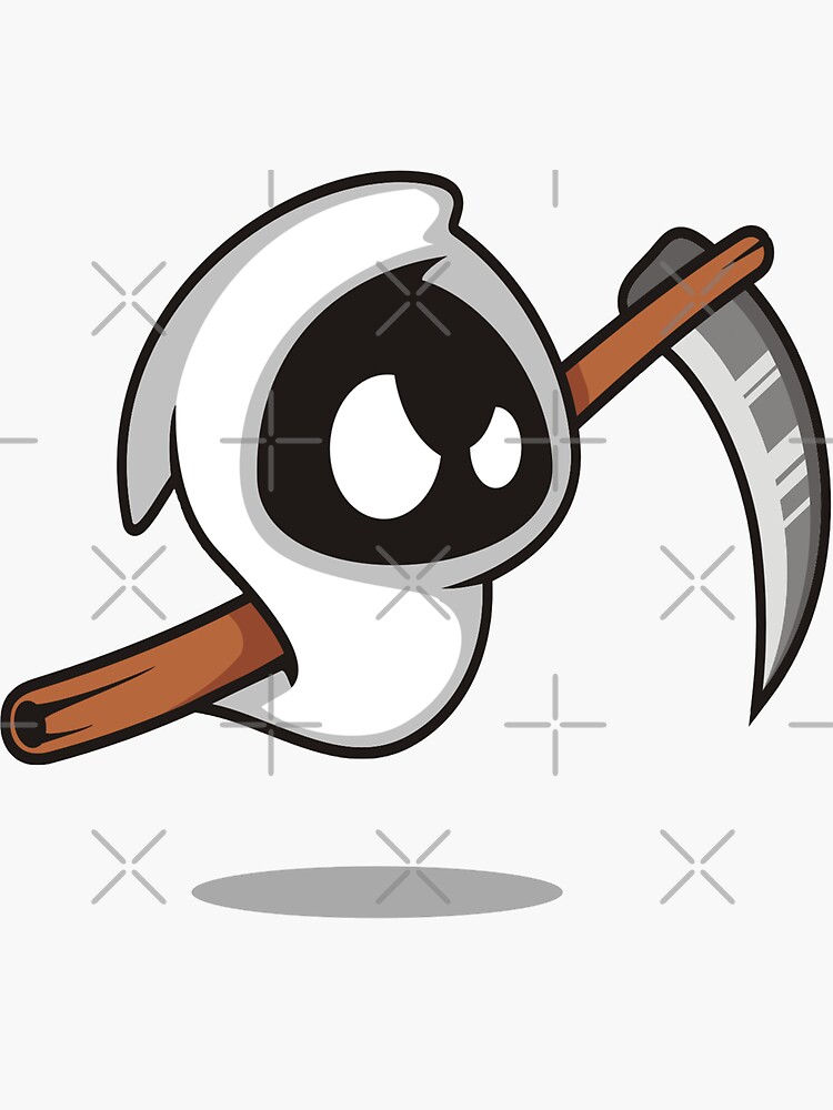 "Cute Angry Ghost with an axe " Sticker for Sale by Fade-the-red ...