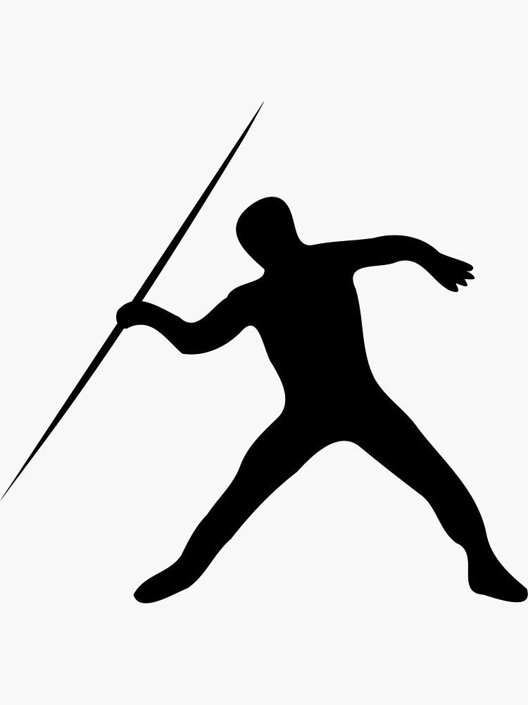 "Javelin throw silhouette" Sticker for Sale by lovingangela | Redbubble