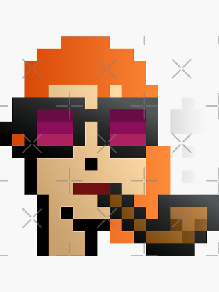 "CryptoPunk Art # 14" Sticker for Sale by IndraEkaPutra | Redbubble