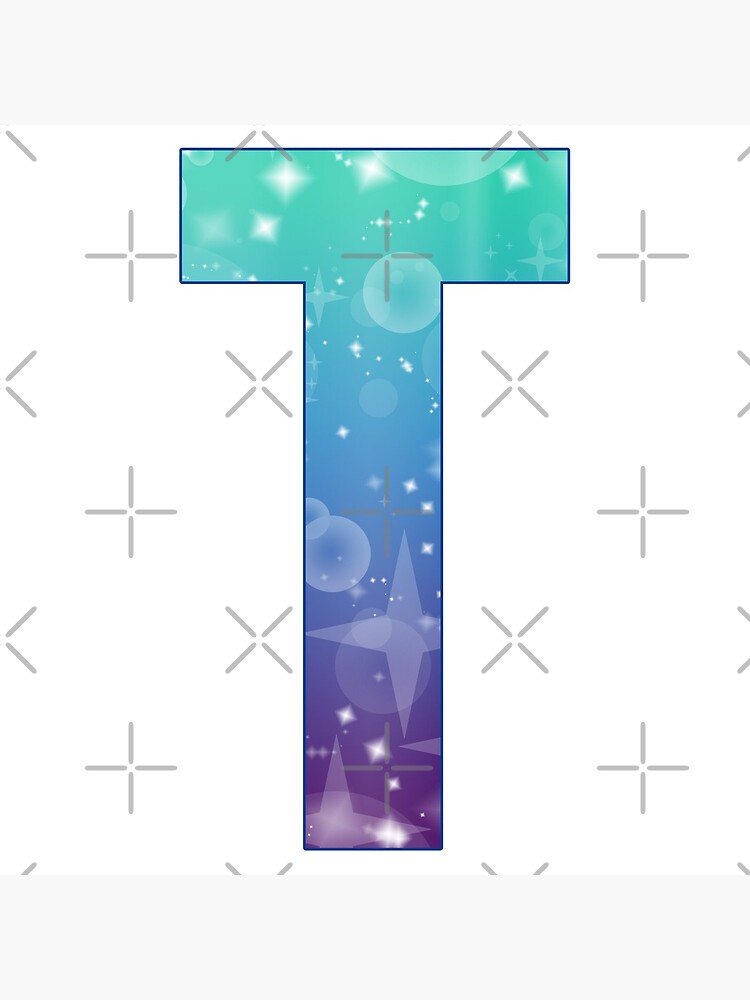 "The Letter T - Monogram in Mermaid Inspired Sparkle Pattern" Poster ...