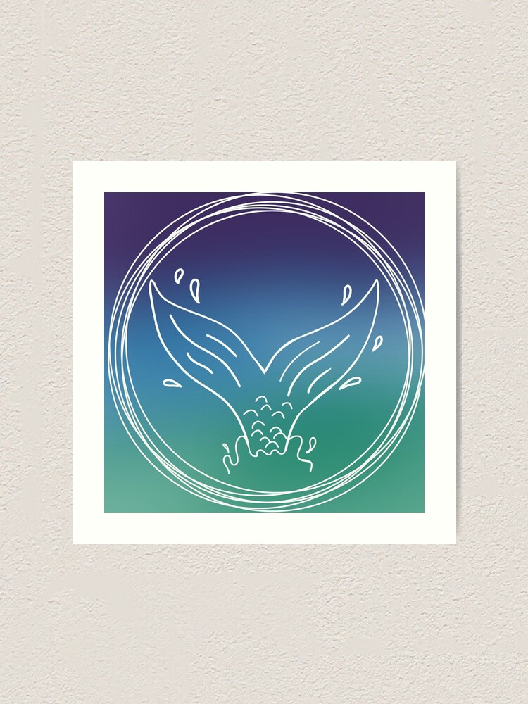 "Mermaid’s Mark logo" Art Print for Sale by Amermaidsmark | Redbubble