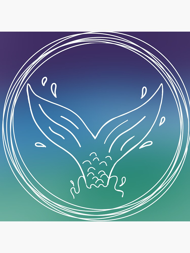 "Mermaid’s Mark logo" Sticker by Amermaidsmark | Redbubble