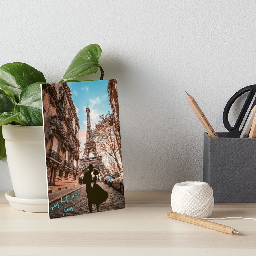"Okay but first,Paris. Couple " Art Board Print by prettyfemme | Redbubble