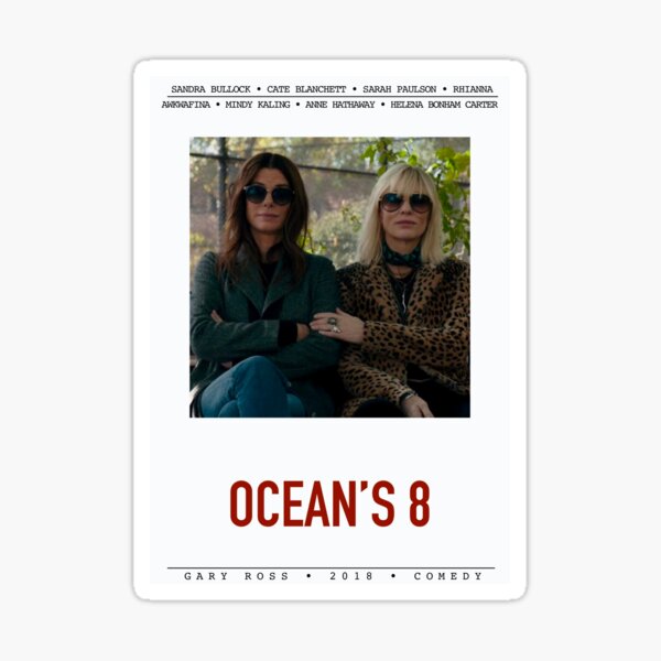 "OCEANS 8 INDIE MOVIE POSTER" Sticker for Sale by frankiem4 | Redbubble