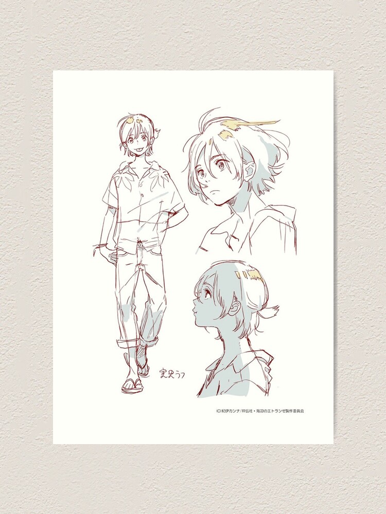 "Umibe no Étranger: Seaside Stranger Character Sheet" Art Print by ...