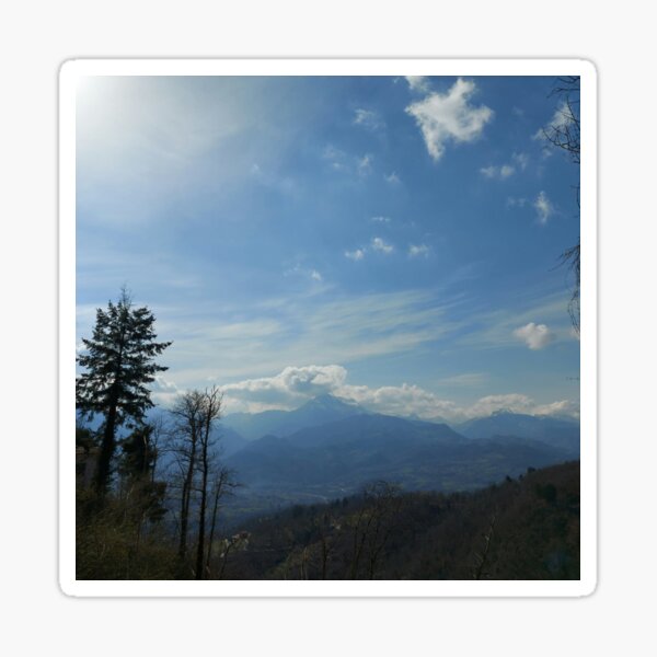 "The Mountain" Sticker by WildeRoseArts | Redbubble