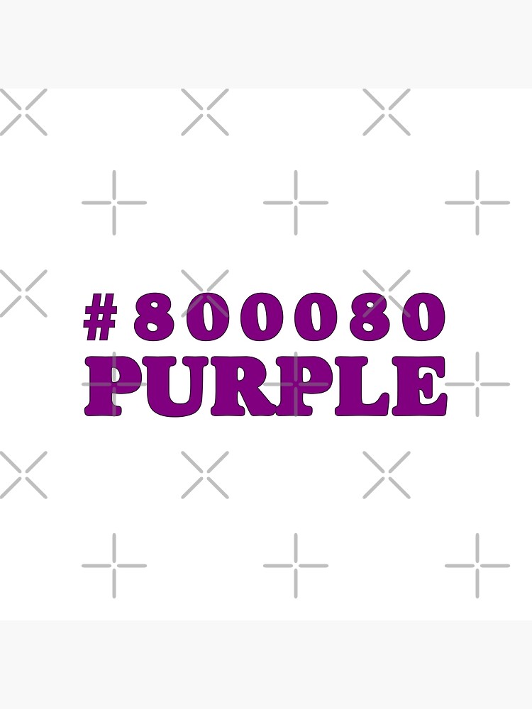 Póster «Color púrpura del código hexadecimal # 800080» de ...