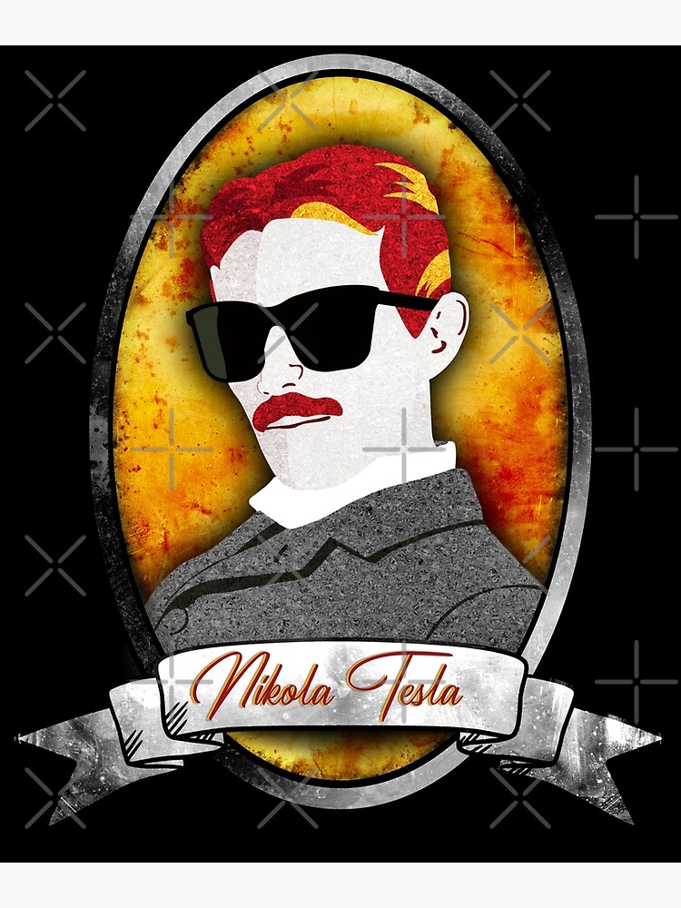 "Nikola Tesla Emblem" Poster for Sale by ScienceNStuff | Redbubble