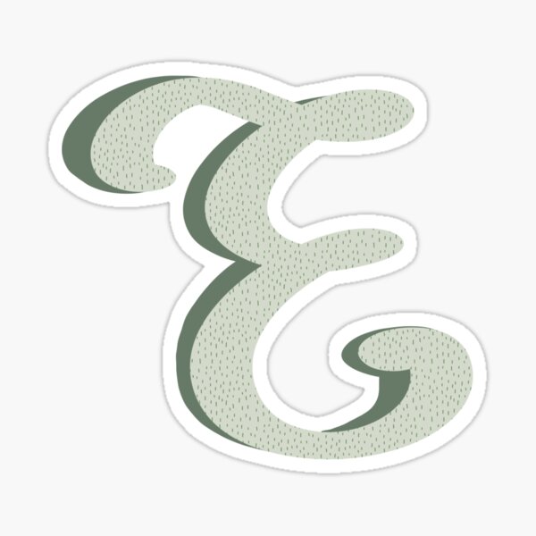 "Letter E" Sticker for Sale by TRKlo | Redbubble