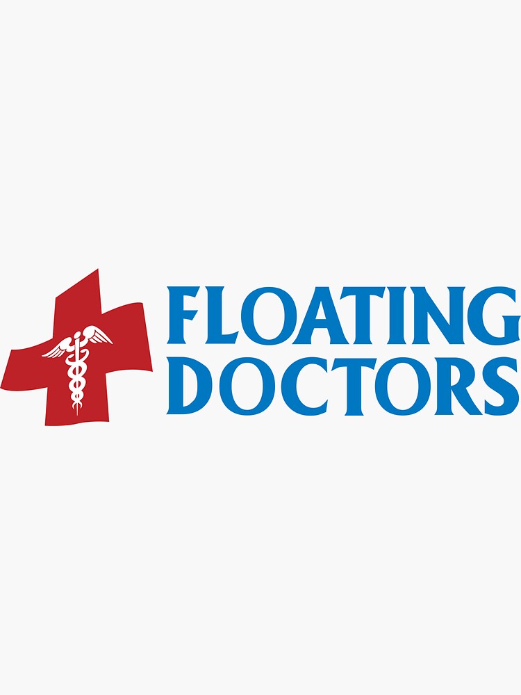 "Floating Doctors Medical Cross Logo" Sticker by FloatingDoctors ...