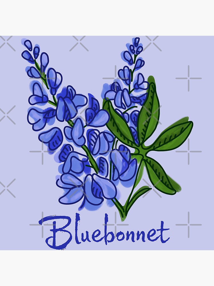 "Bluebonnet" Sticker for Sale by unhingedheather | Redbubble