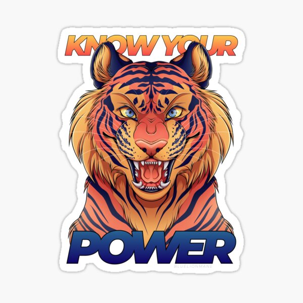 "Know your power" Sticker by bluelionmane | Redbubble
