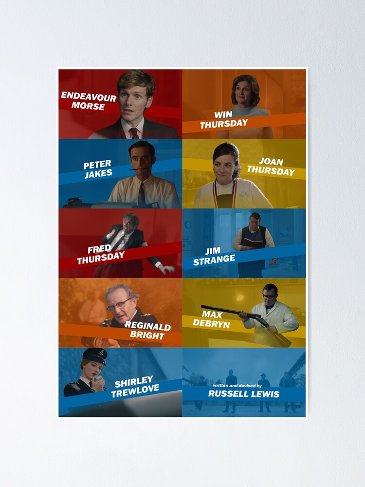 "Endeavour- Brooklyn 99 Intro Style" Poster for Sale by theboraart ...