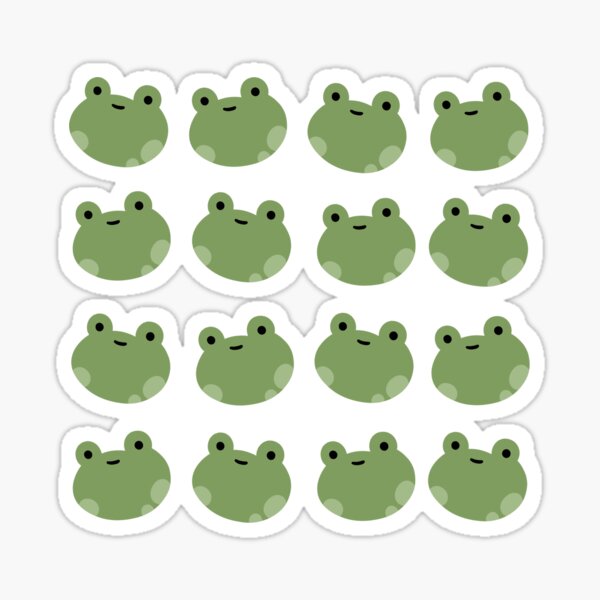 "Happy Cute Frogs" Sticker by StudioSumi | Redbubble