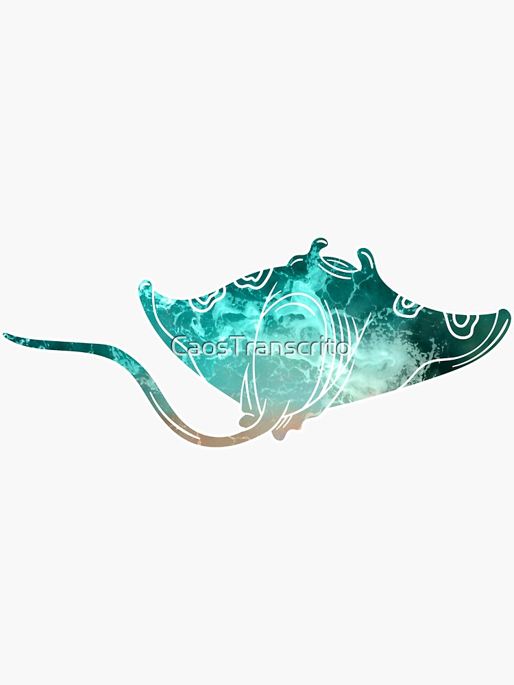"Spotted Ray Ocean Waves" Sticker for Sale by CaosTranscrito | Redbubble