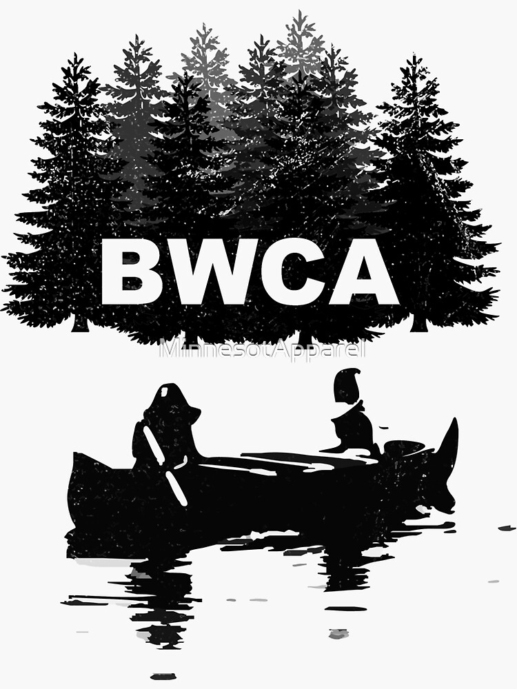 "BWCA Boundary Waters Canoe Area" Sticker for Sale by MinnesotApparel ...