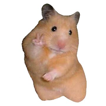 "Hamster Meme With Peace Sign" Sticker by nando270 | Redbubble