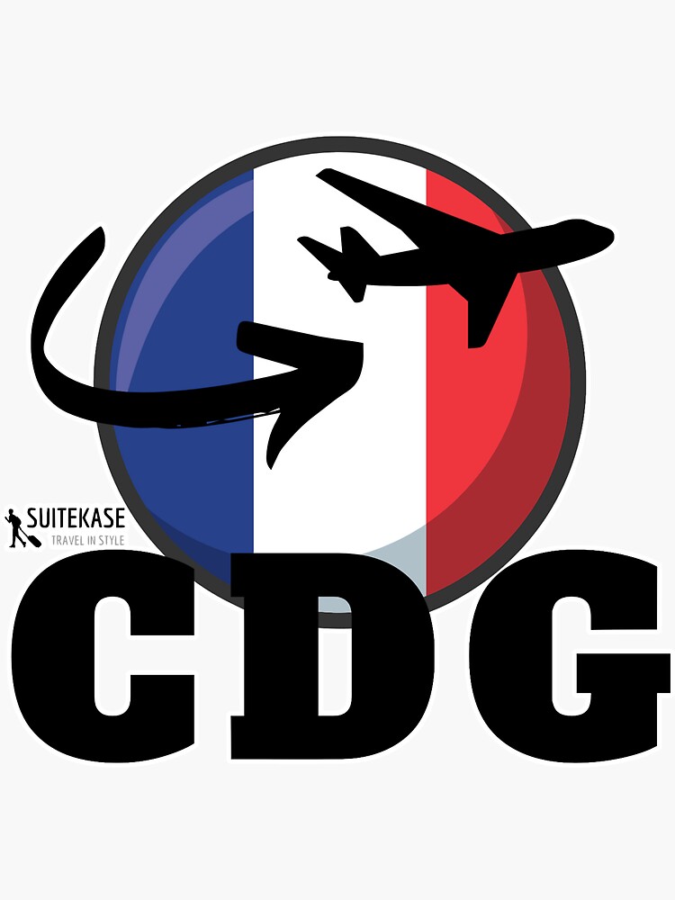 Pegatina «Insignia de viaje con código IATA del aeropuerto CDG de ...