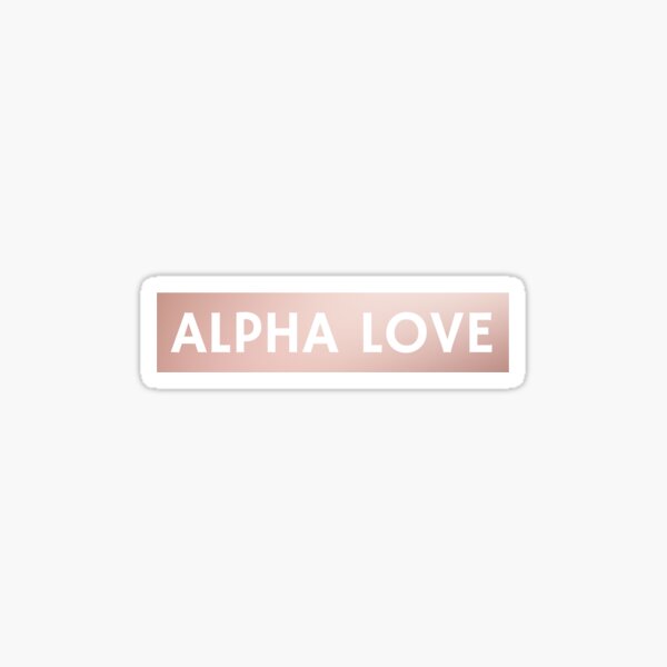 "Rose Gold Alpha Love" Sticker for Sale by meganlj | Redbubble