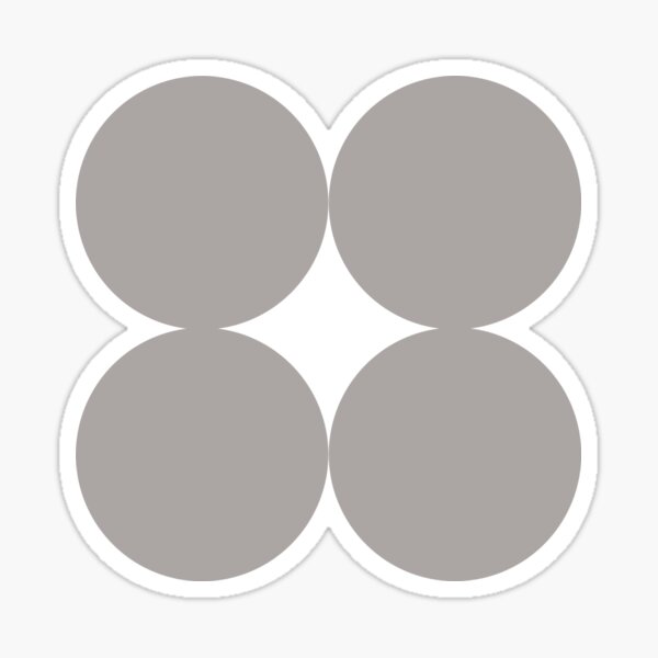 "Gray Geometric Circles on 2021 trending color backgrounds " Sticker ...