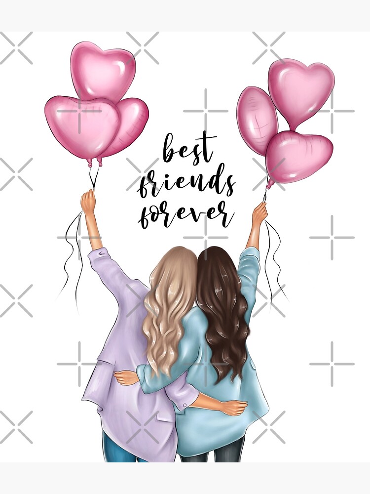 "Best Friend clipart, Friends Illustration, Best Friends Forever sign ...
