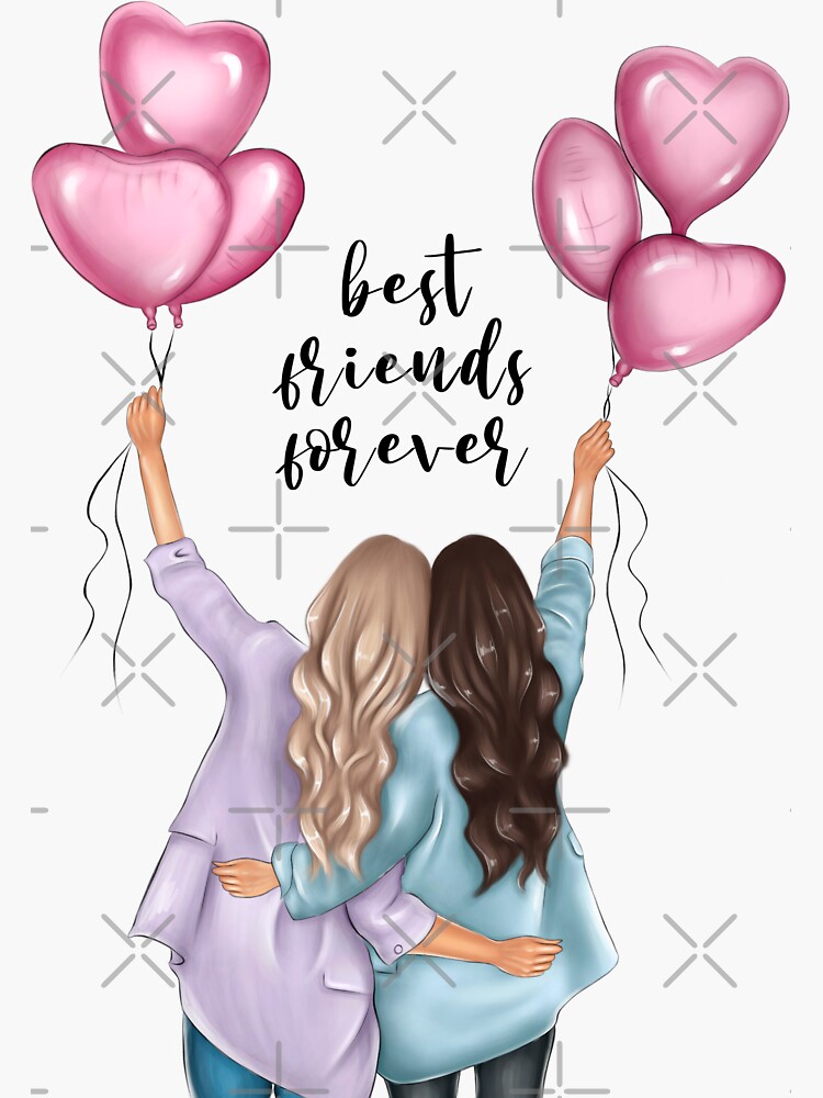 "Best Friend clipart, Friends Illustration, Best Friends Forever sign ...