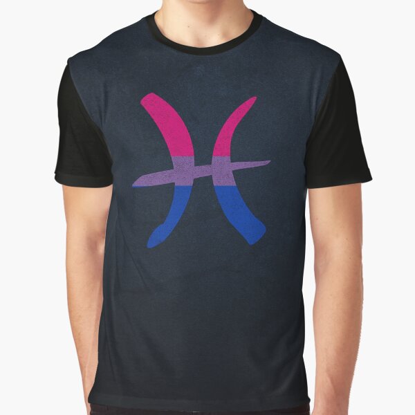 Bisexual Pride Flag Pisces Zodiac Sign T Shirt By Valador Redbubble